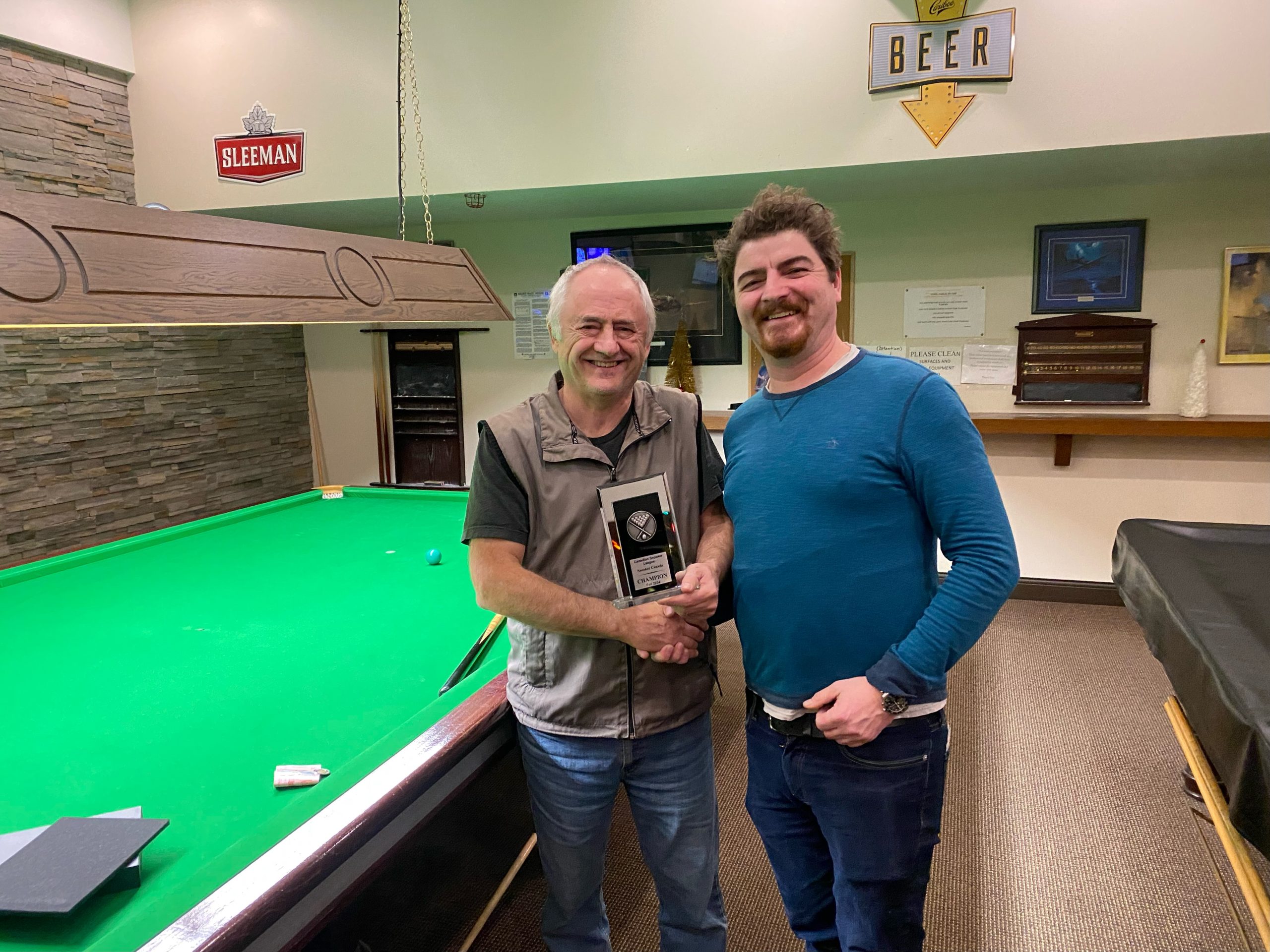Wallace wins over Mason in a Decider to be League Champ!!! - Snooker Canada